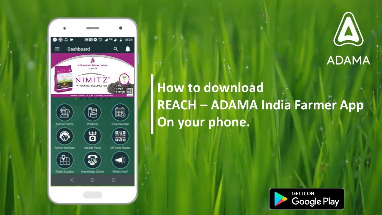 How to download REACH ADAMA India Farmer App - YouTube