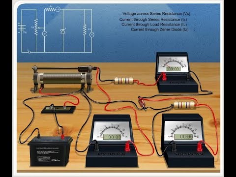 Zener diode as a voltage regulator Experiment | Virtual Lab - YouTube
