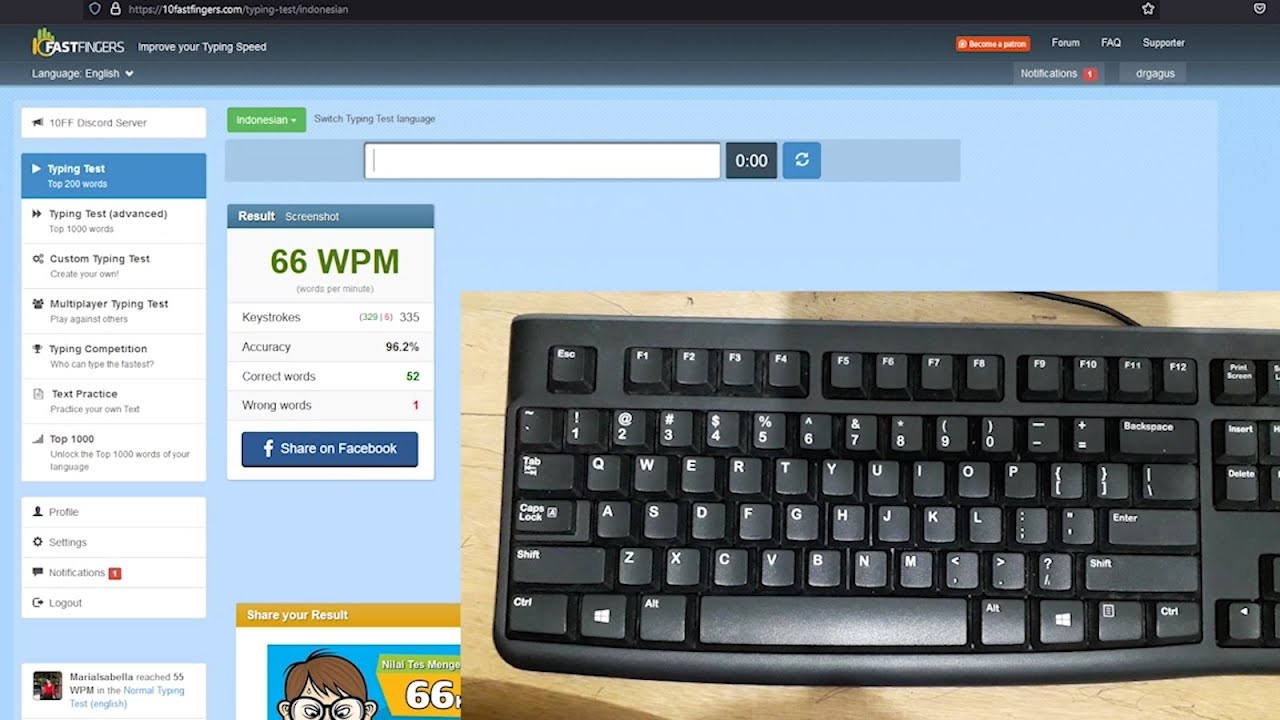 10fastfingers 05112022 - YouTube