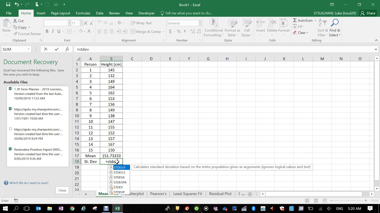 1 mean and st dev - YouTube