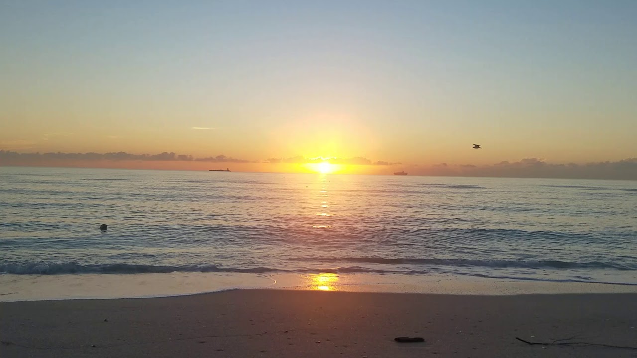 Good Morning. Monday Sunrise in South Beach Miami Florida - YouTube