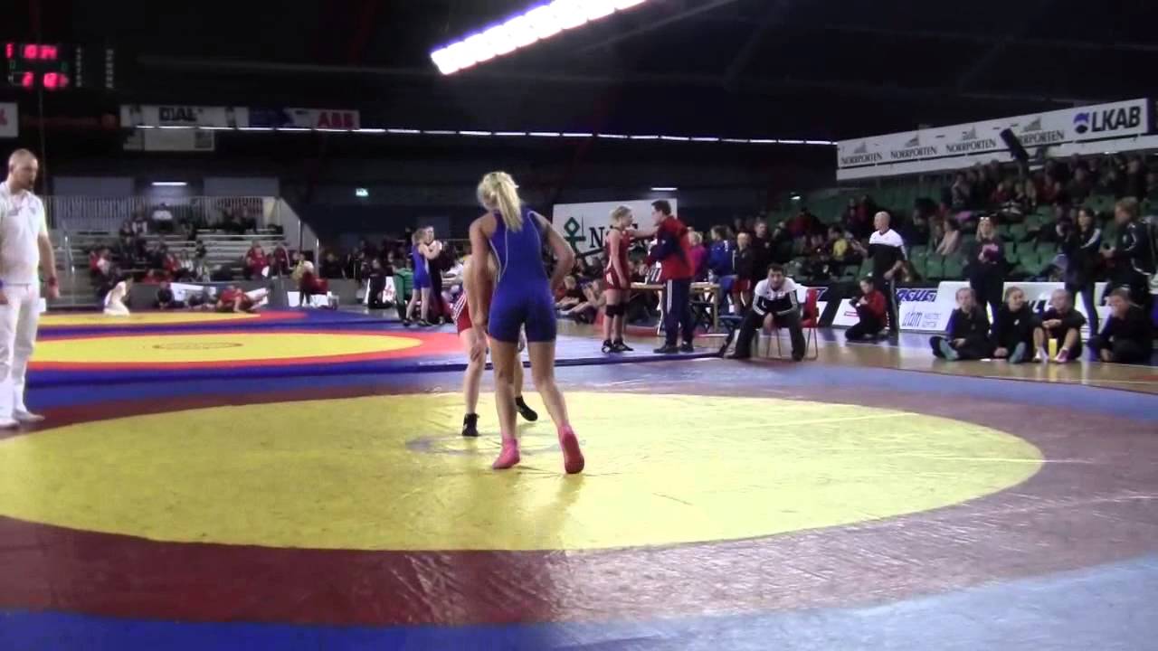 U-Sm 2013 Brottning. Linnea Renfors Vs Sofia Eriksson-Lif - YouTube