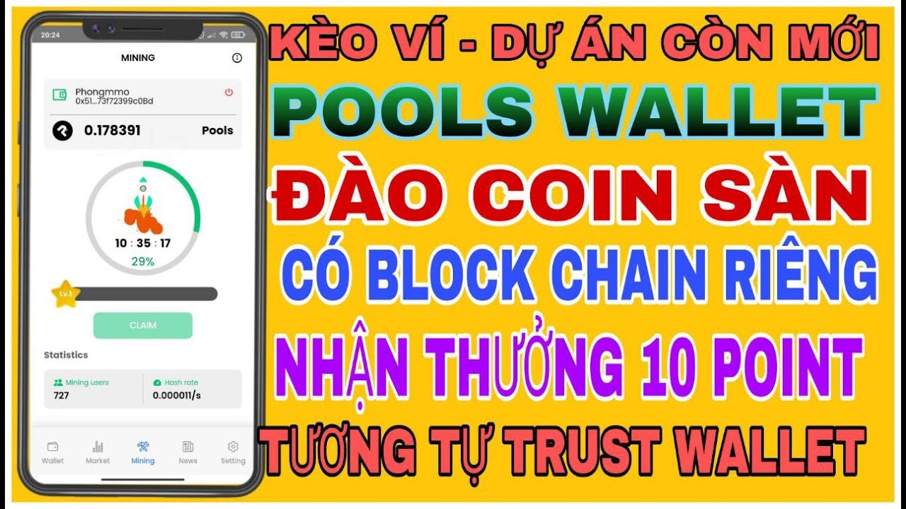 Kèo Ví Pool wallet - Đào coin ví có mạng riêng, nhận 10 Point khi tạo ...