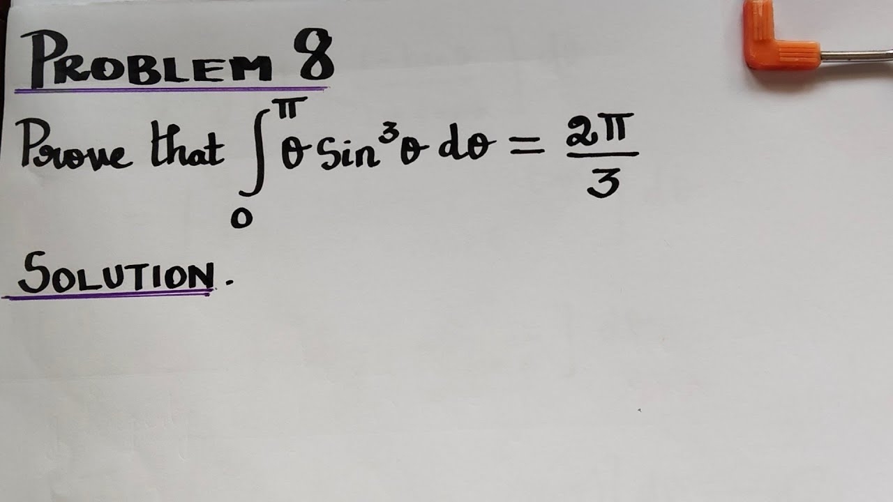 problem 8 || definite integral || integral calculus - YouTube