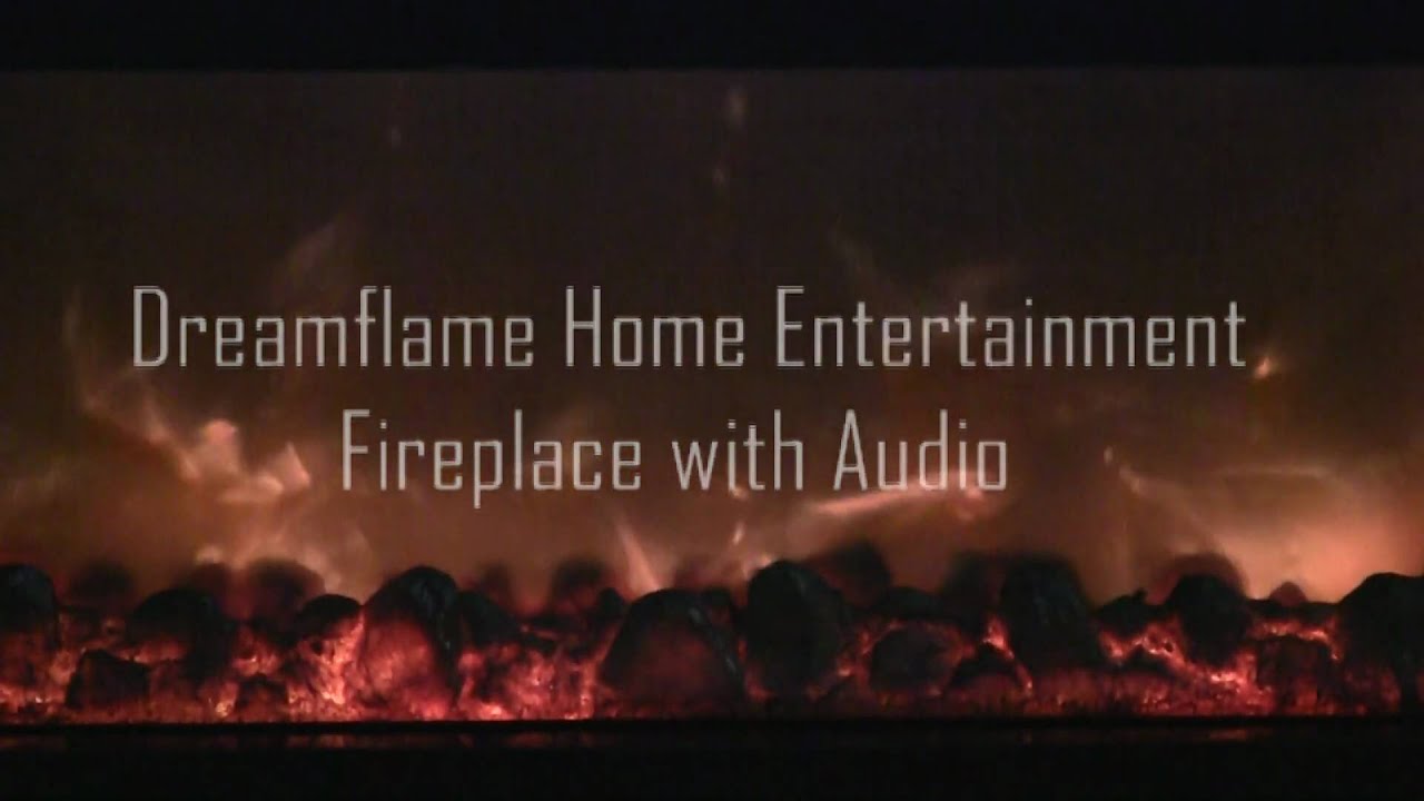 Dream Flame Home Media Fireplace with Sound System - YouTube