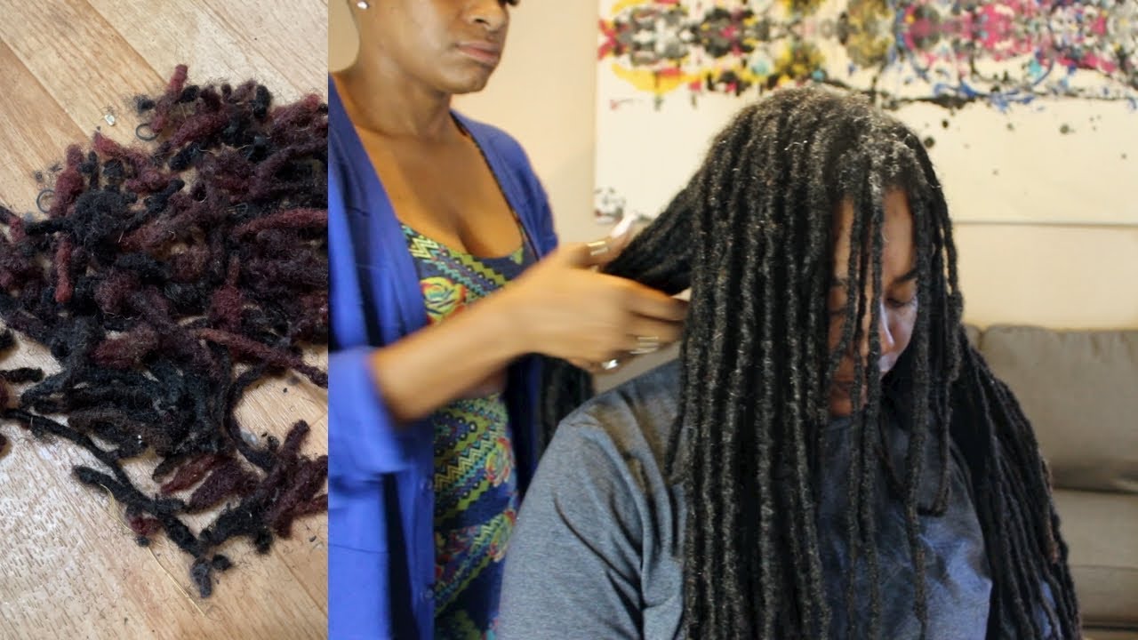 CUTTING HER LOCS AFTER 20 YRS??? At Home Loc Maintenance (ACV Detox ...