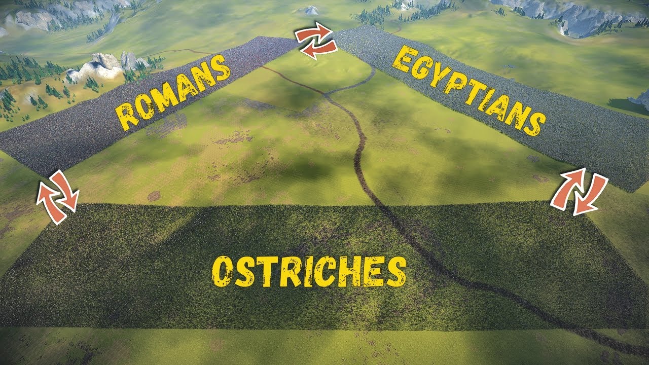 Battle Of 3 Armies: Romans - Egyptians - Ostriches - UEBS 2 - YouTube