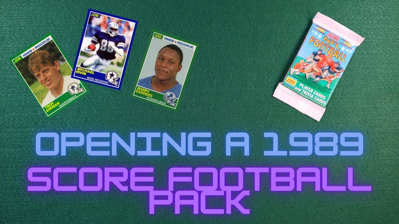 Opening a 1989 Score Football Pack - YouTube