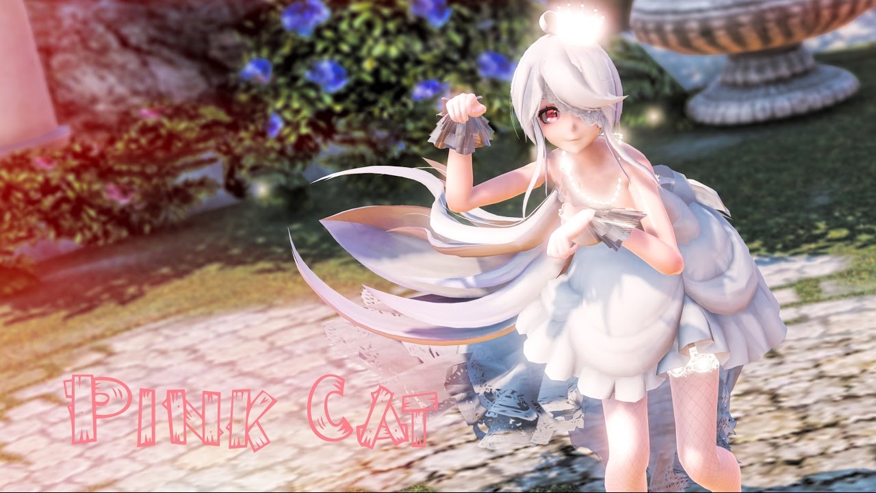 ♤MMD Dance♤ Pink Cat // Haku // Ray-cast Shader // 1080p 60fps - YouTube
