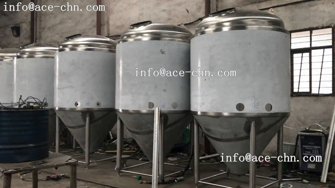2000l Beer fermentation tank under construction - YouTube