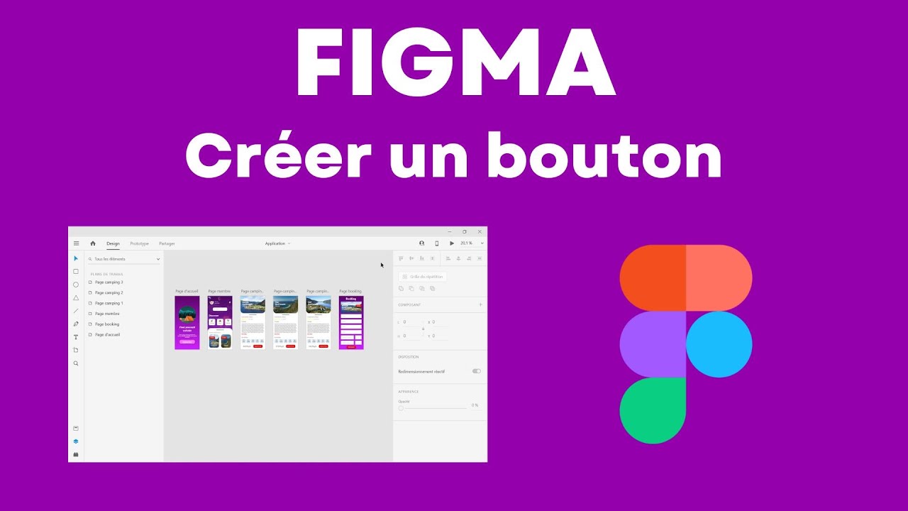 Figma créer un bouton - YouTube
