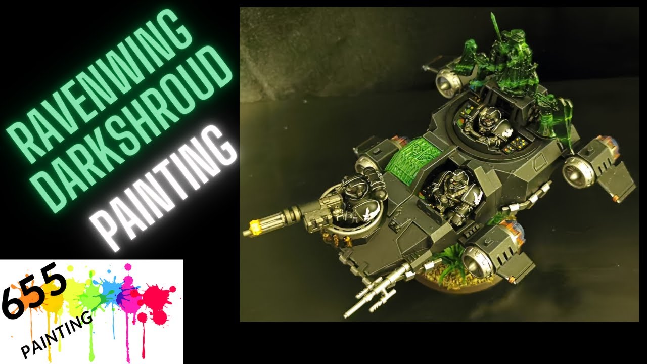 How to paint Ravenwing Darkshroud - YouTube