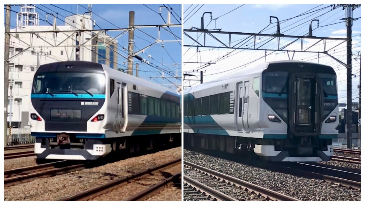 JR東日本E257系2000番台オオNA-05編成（特急踊り子10号）走行シーン - YouTube