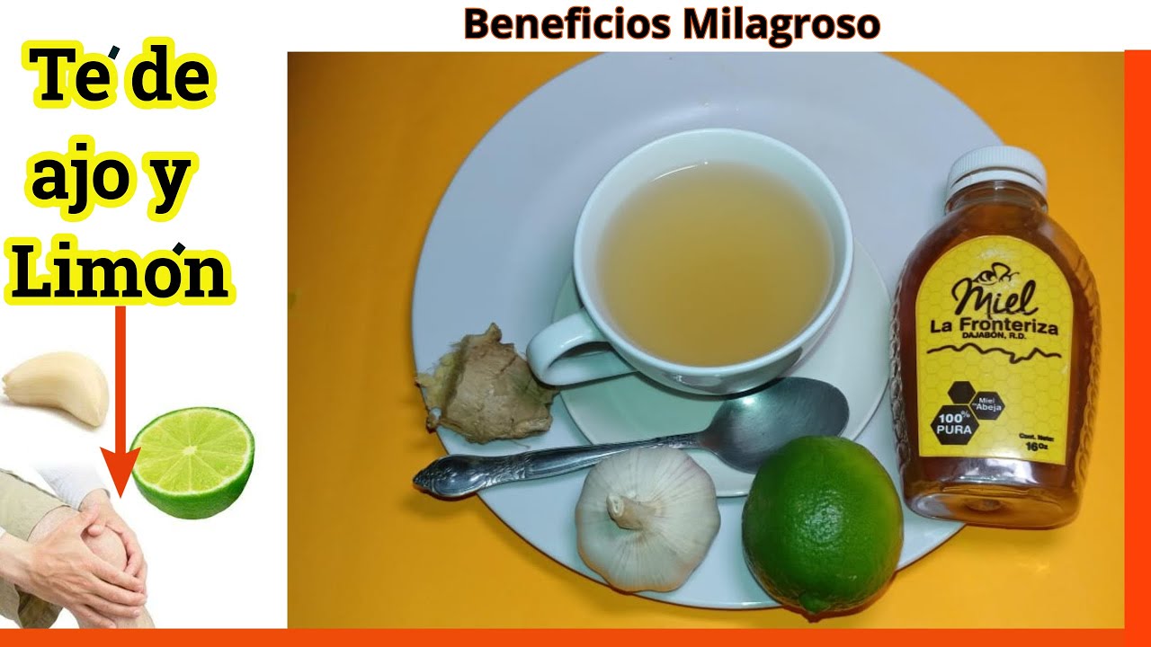 Té de Ajo 🍋 Limón Miel y Jengibre! Beneficios Milagrosos - YouTube