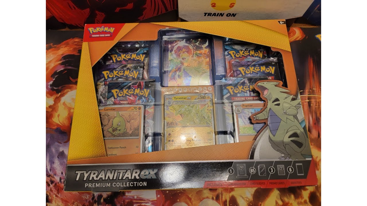 Pokemon Opening Tyranitar EX Premium Collection Box - YouTube
