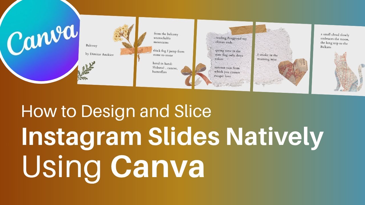 How to Design and Slice Instagram Slides Natively Using Canva - YouTube