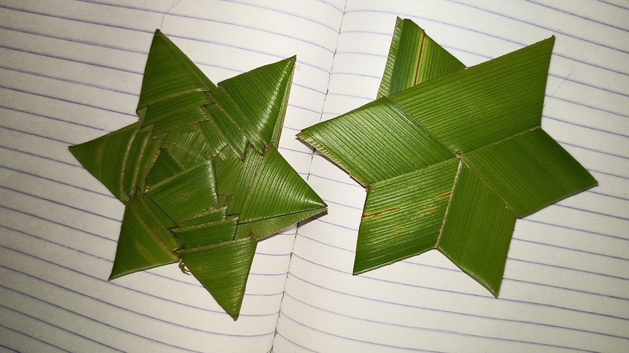 COCONUT LEAVES STAR - Christmas Craft Ideas | How to make a star from ...