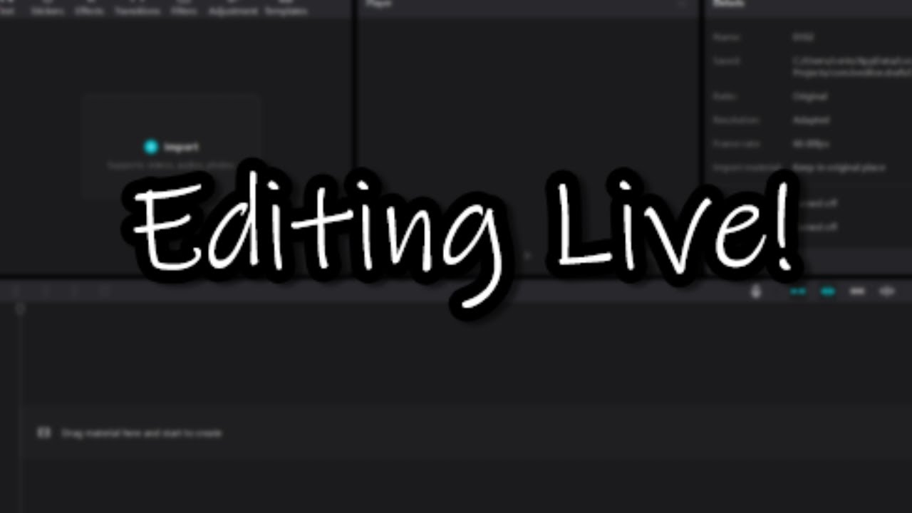 Editing Live! - YouTube