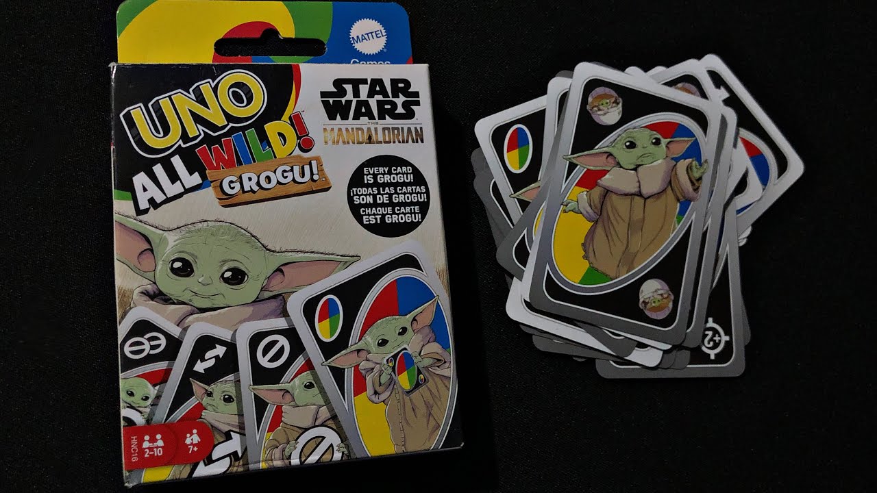 Cómo jugar el UNO All Wild Grogu! (comodín ayuda de Grogu) - YouTube