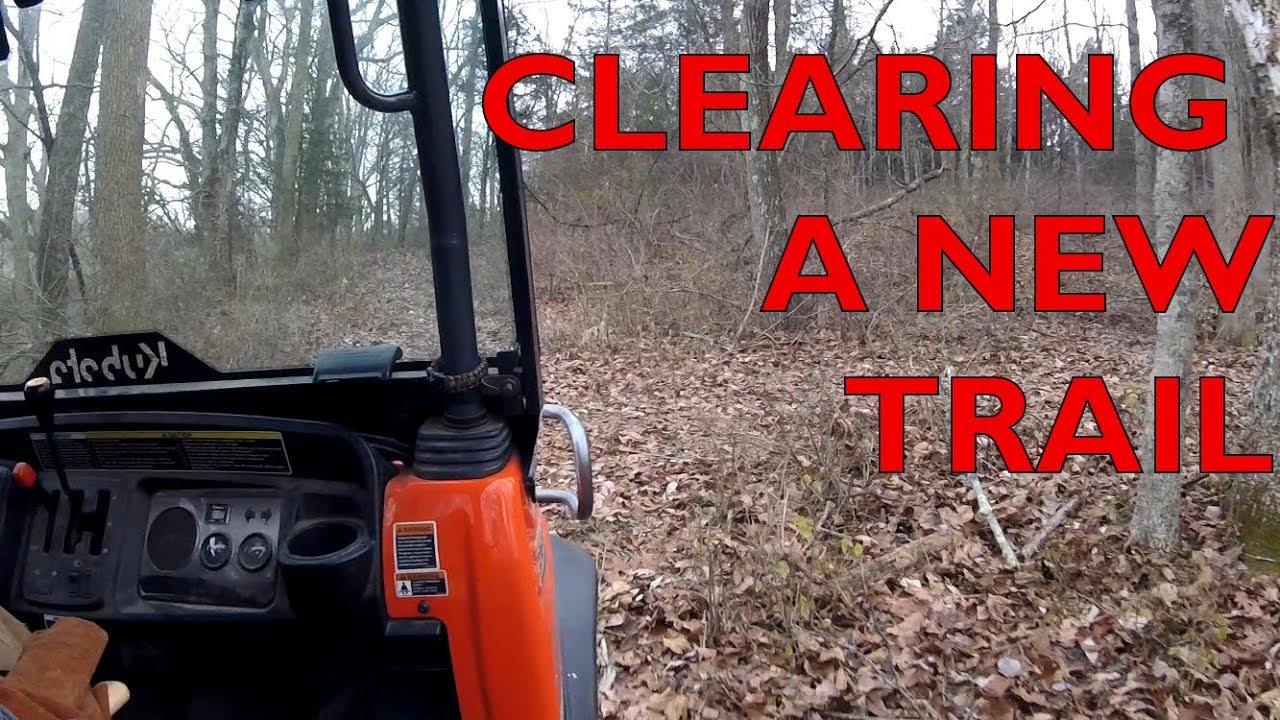 clearing a NEW TRAIL in the woods! - YouTube