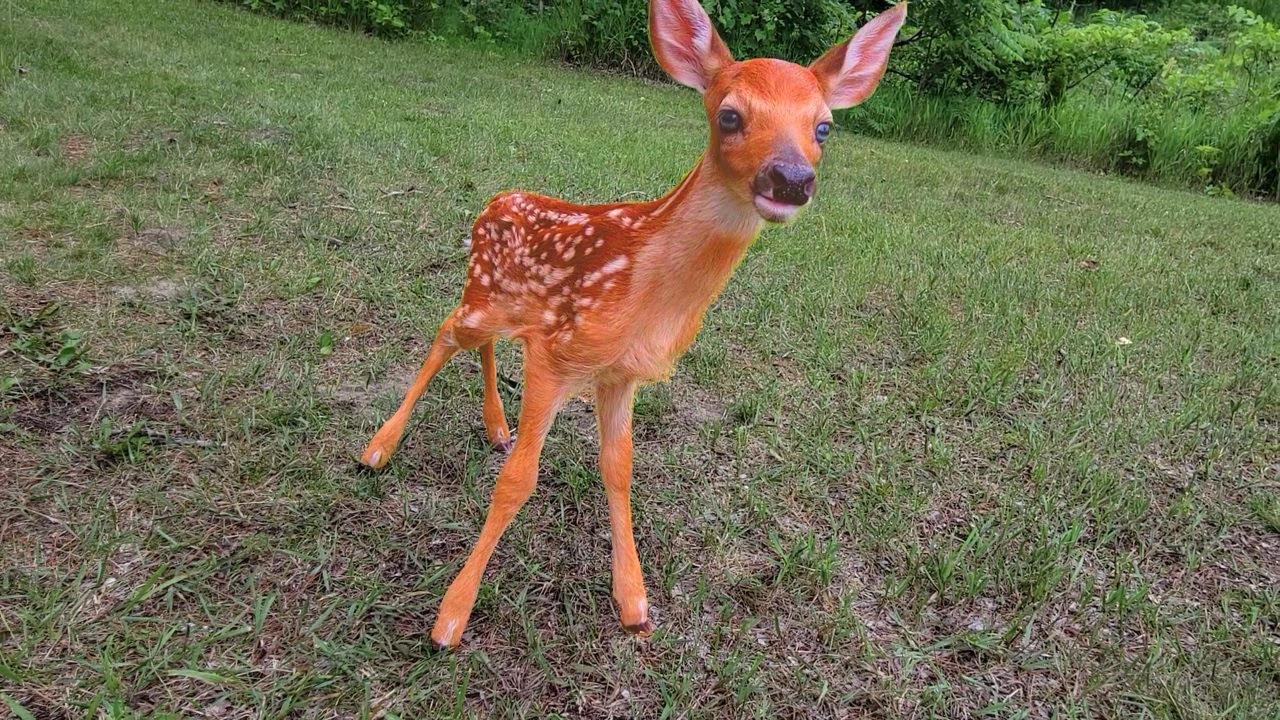 A Fawn Approaches - Wild Baby Deer [2021] - YouTube