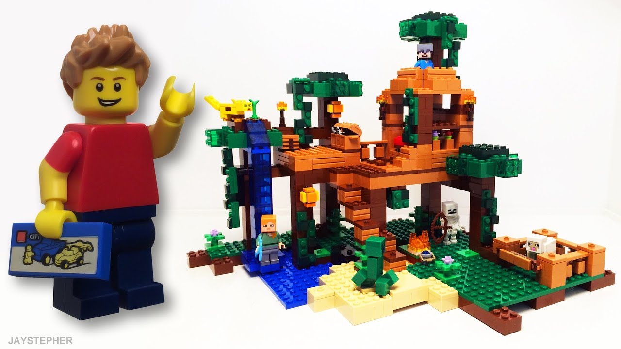 LEGO Minecraft: The Jungle Tree House 21125 Exploration - YouTube