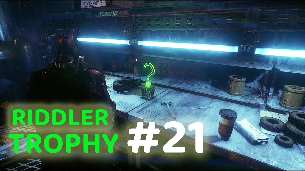 BATMAN: ARKHAM KNIGHT - Riddler Trophy #21 - Arkham Knight HQ - YouTube