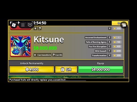 Blox fruit kitsune in stock 😱 - YouTube