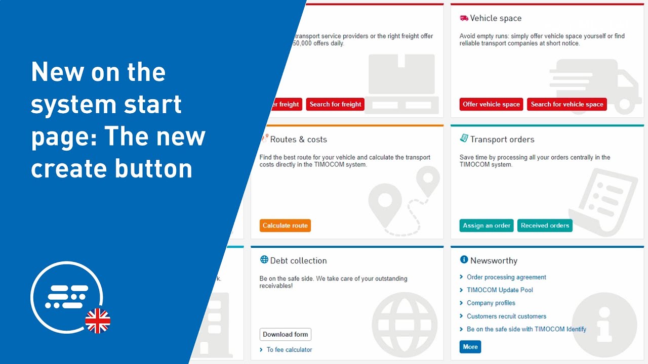 New on the system start page: The new create button - YouTube