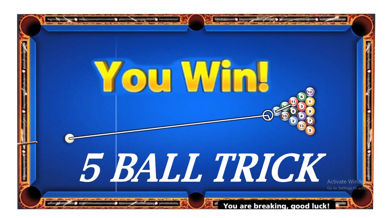 Facebook pool game win, 5 balls trick 2019. Nikan Game - YouTube