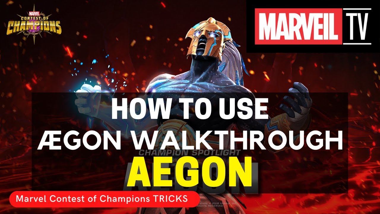 How to use Ægon AEGON |Walkthrough| Marvel Contest of Champions TRICKS ...