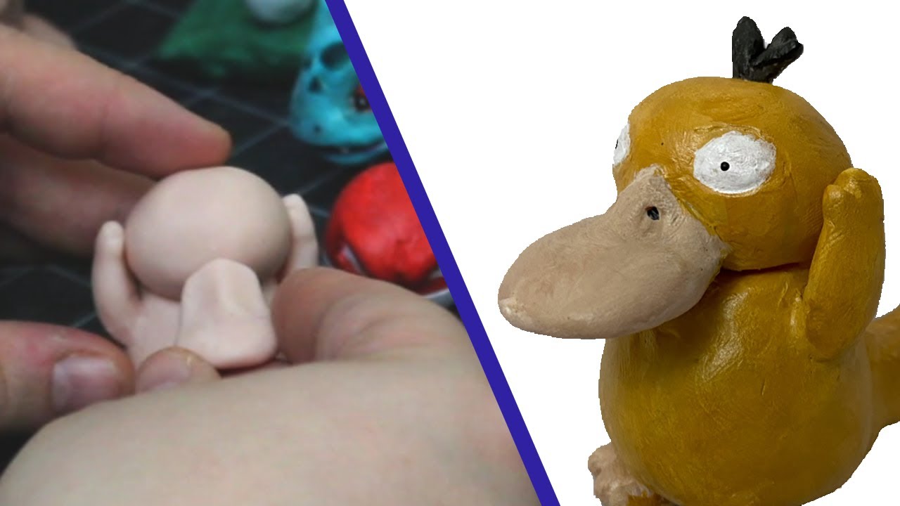Sculpting Psyduck - Pokémon Fanart Sculpture - Polymer Clay Time-Lapse ...