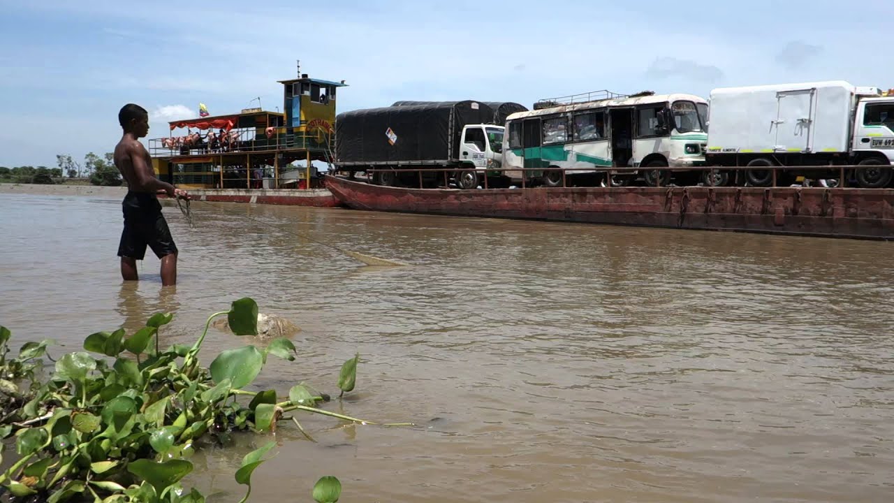 Boat crossing Magdalena River way from Cartagena to Mompox Colombia 2 ...