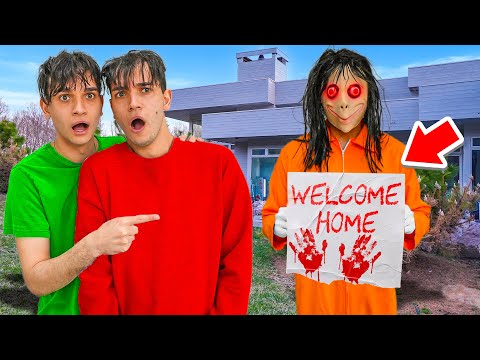 WE FOUND THE CREEPY MAN HIDING IN OUR HOUSE!