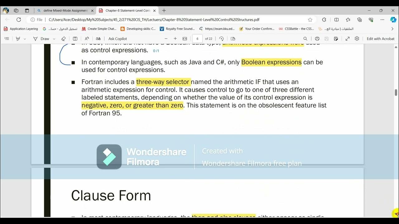 L11 Chapter 8 Statement Level Control Structures From 1 To The End Youtube