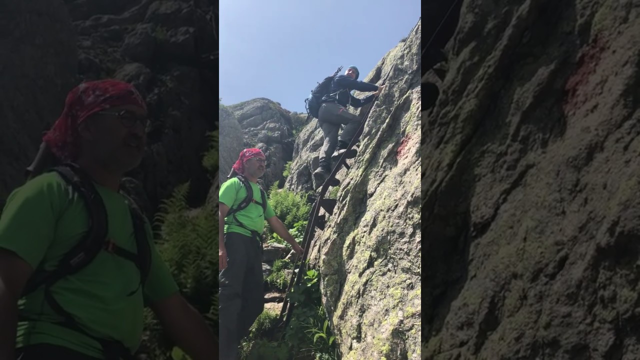 TMB: Climbing ladders to Lac Blanc - YouTube