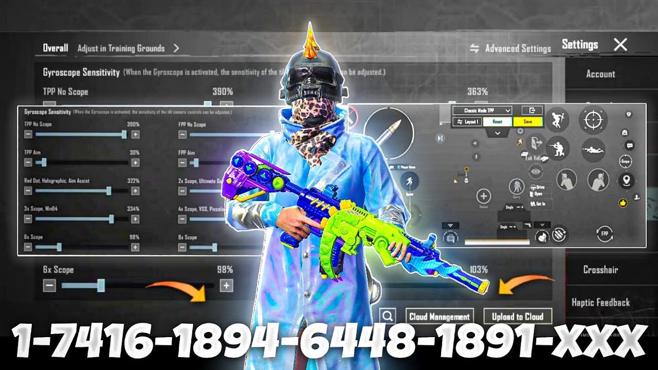 NEW UPDATE 3.5🔥BEST SENSITIVITY CODE + CONTROL SETTINGS BGMI/PUBG ...