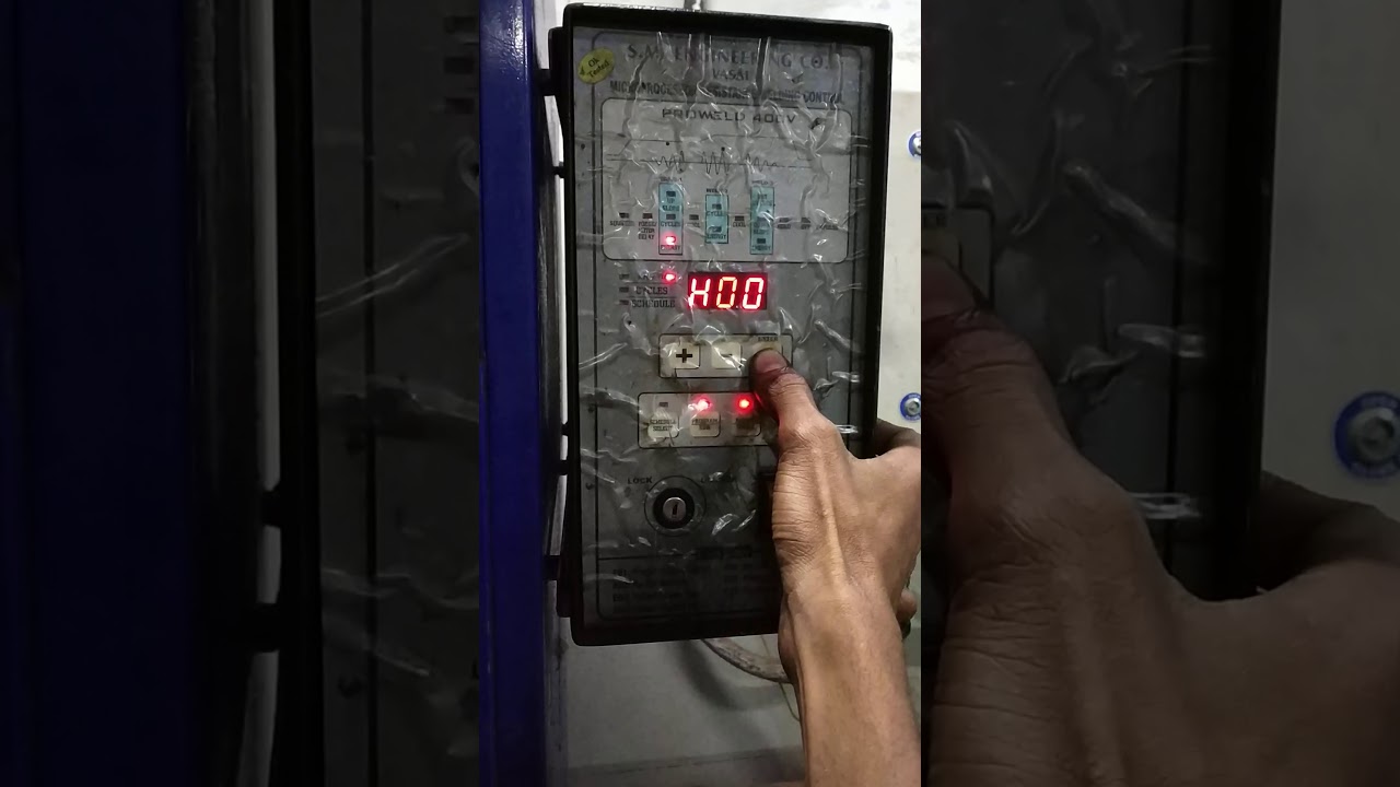 Spot welding machine control panel setting programming - YouTube