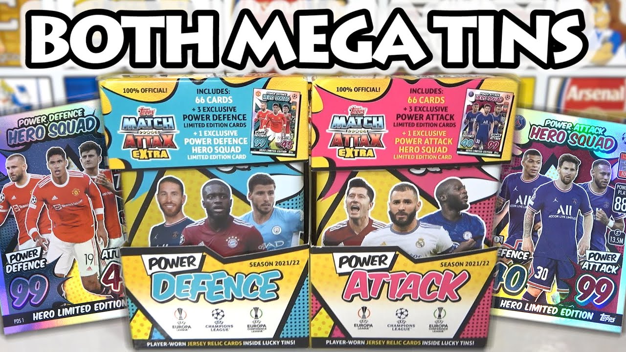 NEW MATCH ATTAX EXTRA 2022 Double Mega Tin Opening | Exclusive Hero ...