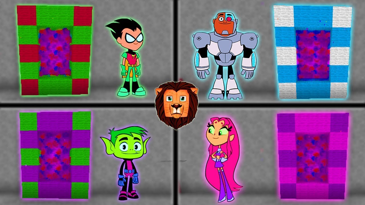 Minecraft COMO VIAJAR A TODAS LAS DIMENSIONES DE JOVENES TITANES | TEEN ...