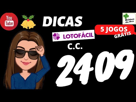 LOTOFACIL 2409 - DICAS - PALPITES