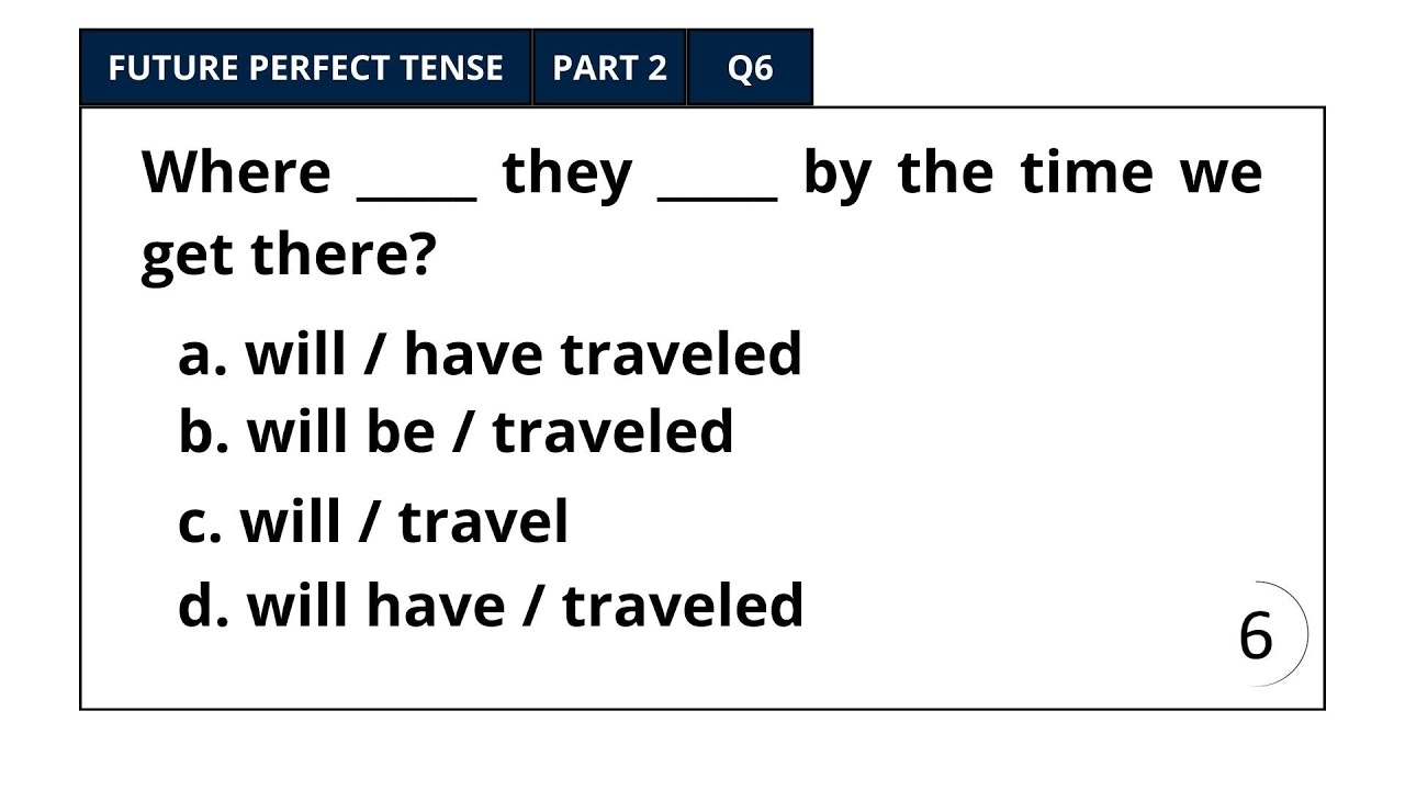 ENGLISH GRAMMAR QUIZ | FUTURE PERFECT TENSE | PART 2 | IELTS | TOEFL ...