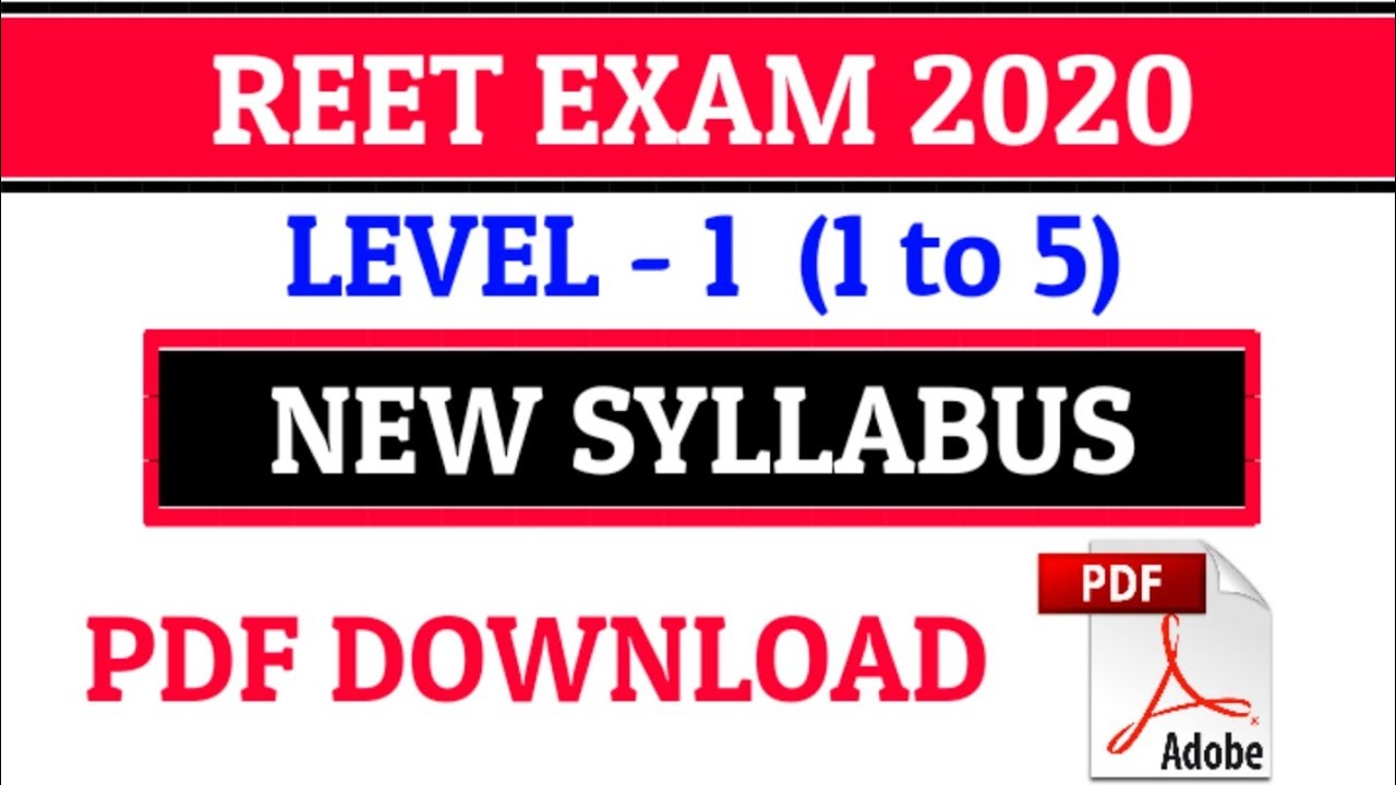 Reet Syllabus 2020 | Reet New Syllabus | Reet L1 L2 Syllabus | CDP, EVS ...