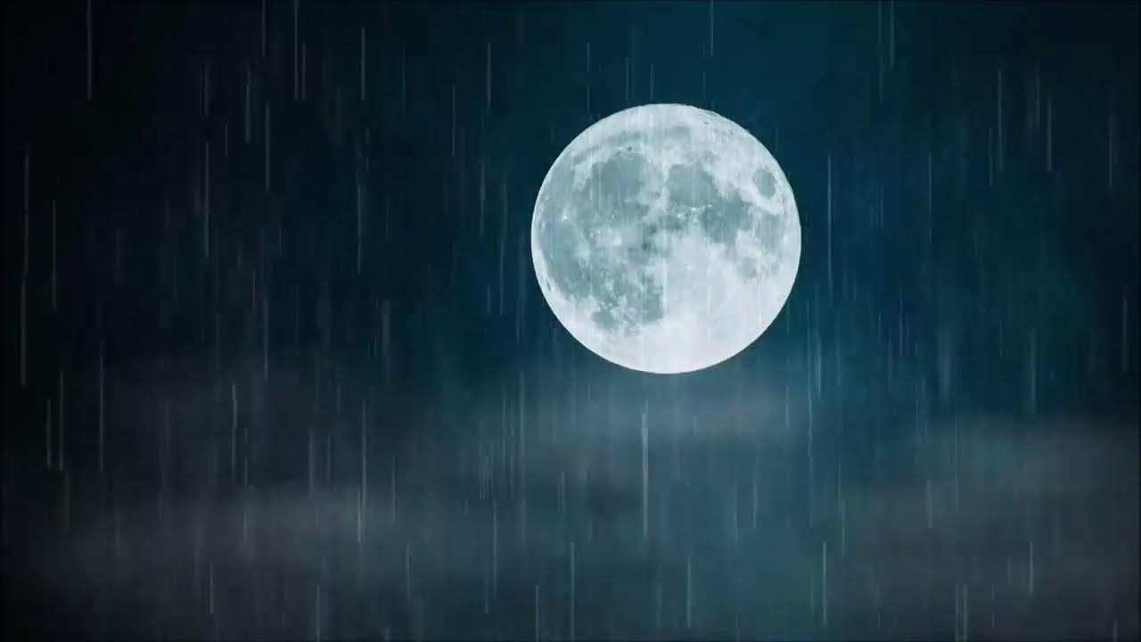 Gentle NIGHT RAIN On Moon Light Sleepin , Beat Insomnia. Relax, Study ...