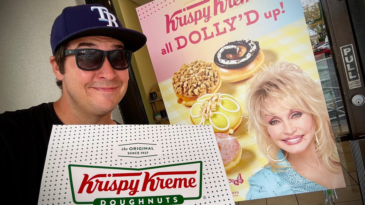Dolly Parton Krispy Kreme Doughnuts Working 9 to 5 Taste Test - Picking ...