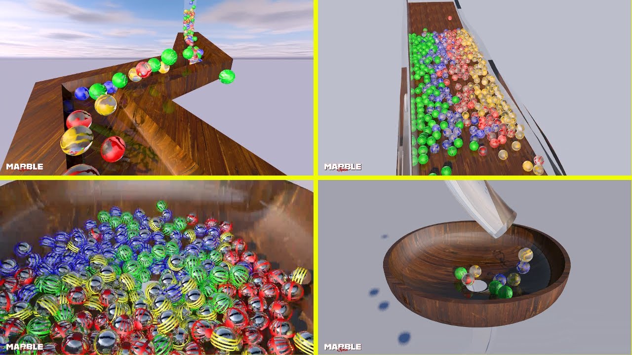 3D Marble Ball Run Animation Compilation V3 - YouTube