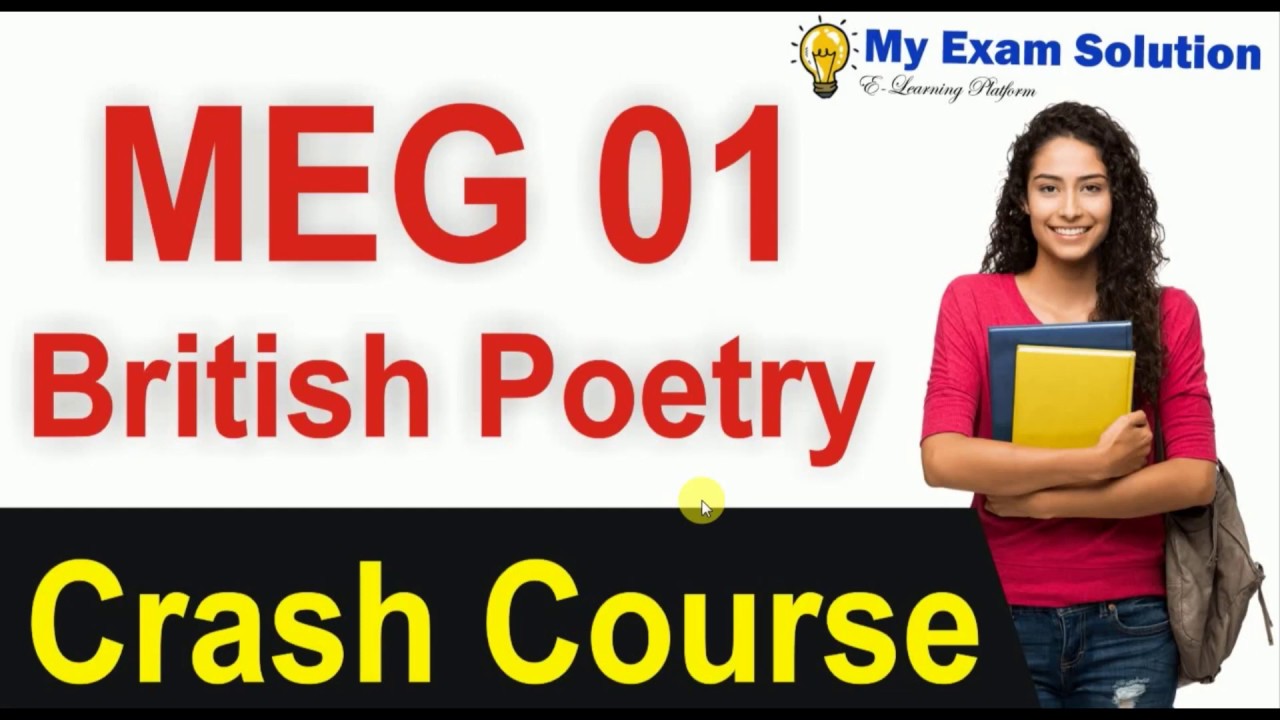 MEG 01 British Poetry Crash Course | English Literature - YouTube