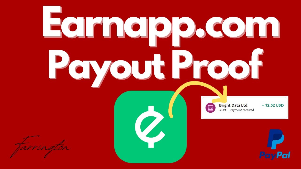 Earnapp Payment Proof - First Payout on Earnapp! - YouTube