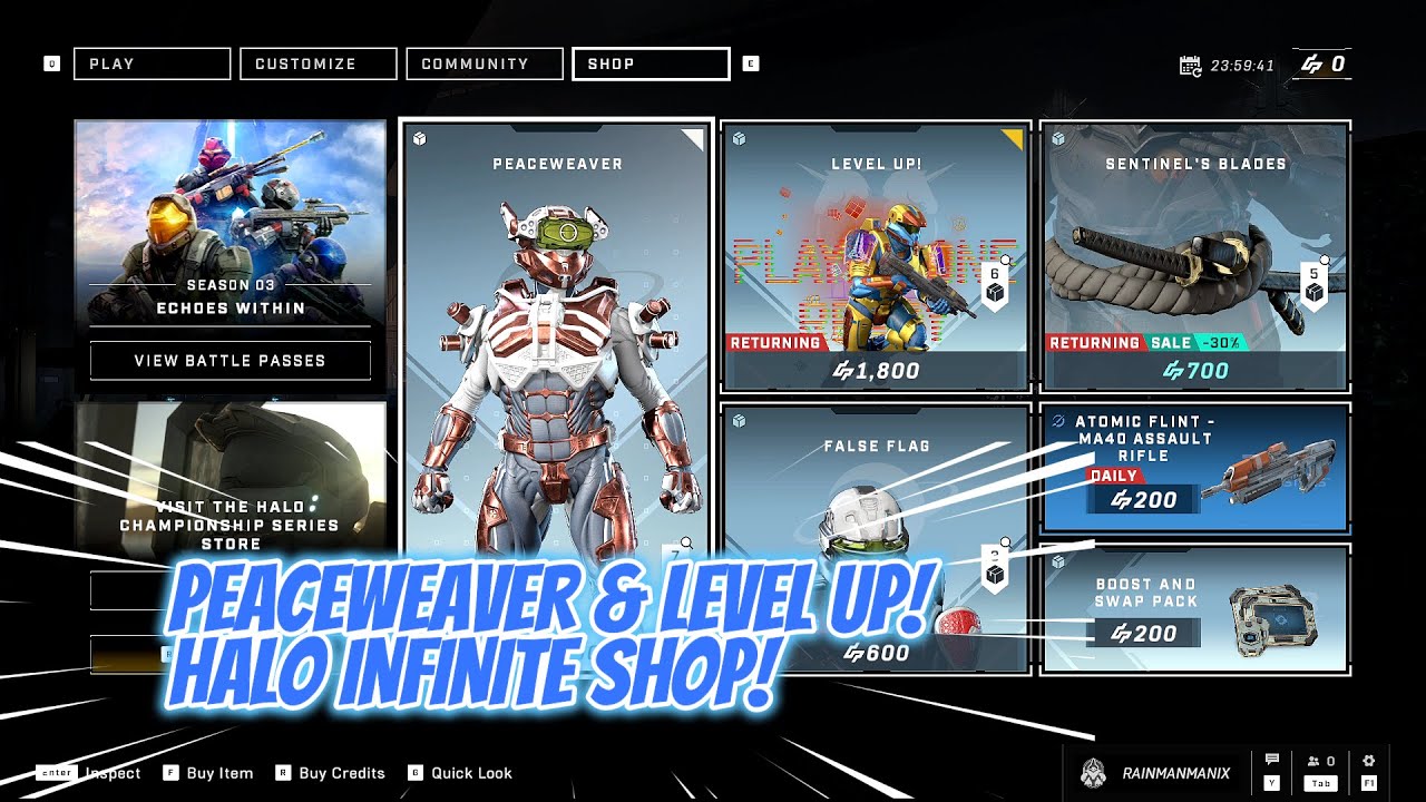 PEACEWEAVER & LEVEL UP & SENTINEL'S BLADES & FALSE FLAG! HALO INFINITE ...