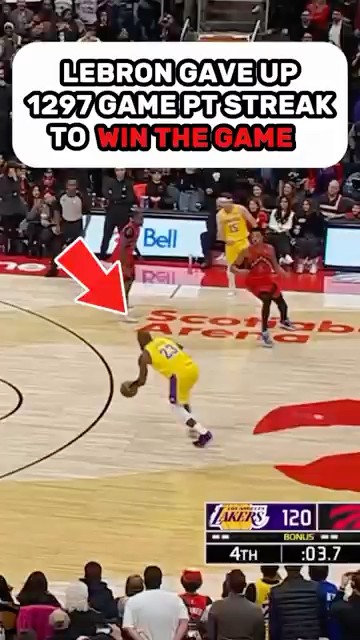 LeBron GAVE UP His 1297 Game Point Streak Of Scoring 10 Or More In ...